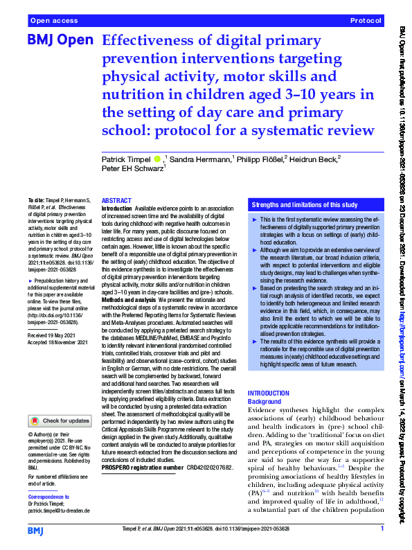 (PDF) Effectiveness of digital primary prevention interventions targeting physical activity ...