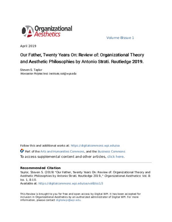 (PDF) Our Father, Twenty Years On: Review of: Organizational Theory and ...