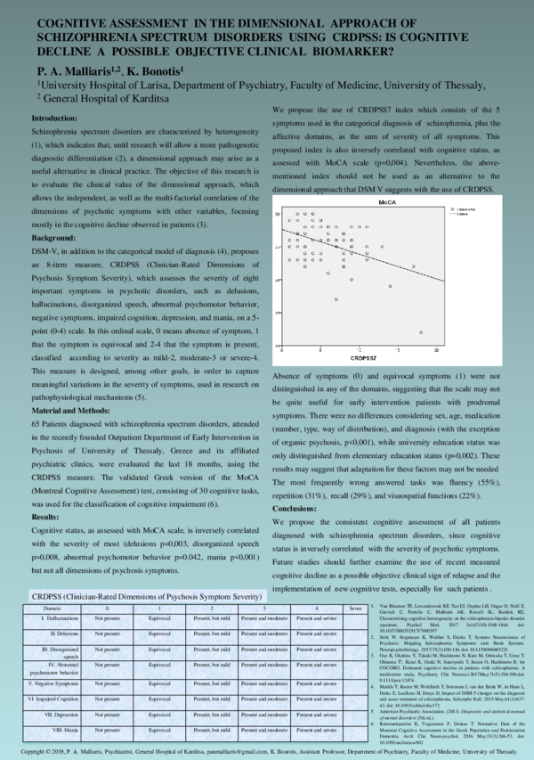 (PDF) 09 - Cognitive Assessment in the Dimensional Approach of ...