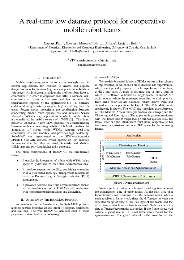 (PDF) Demo Abstract: A Real-Time Low Datarate Protocol for Cooperative ...