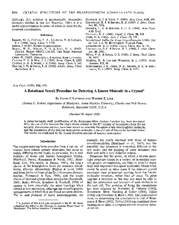 (PDF) A rotational search procedure for detecting a known molecule in a ...