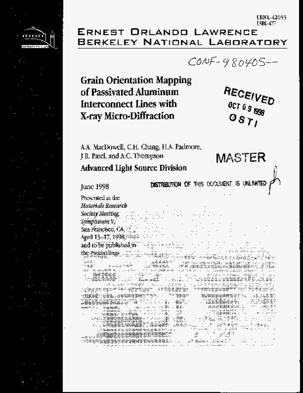 (PDF) Grain orientation mapping of passivated aluminum interconnect ...