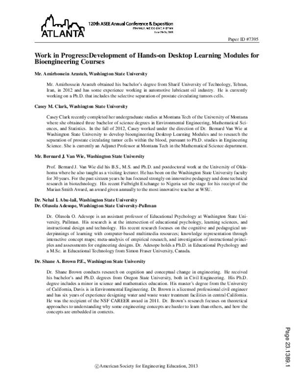 (PDF) Work in Progress:Development of Hands-on Desktop Learning Modules ...
