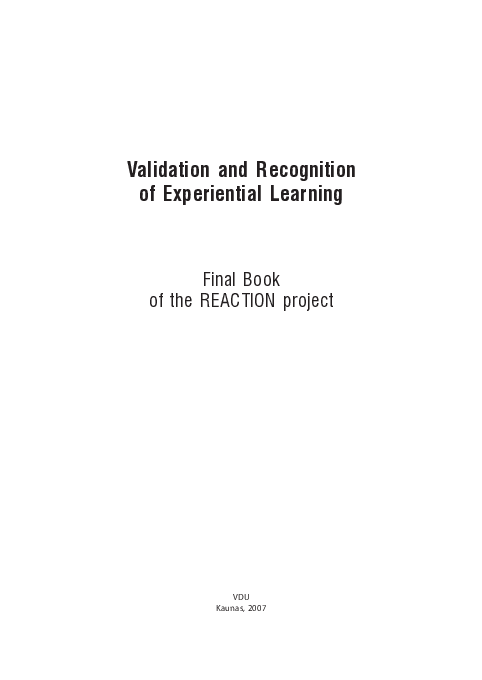 (PDF) Promotion of lifelong learning paradigm : validation and recognition of non-formal ...