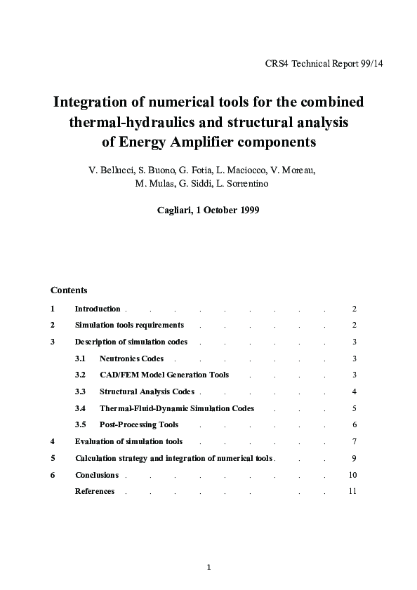 (PDF) Integration of numerical tools for the combined thermal ...