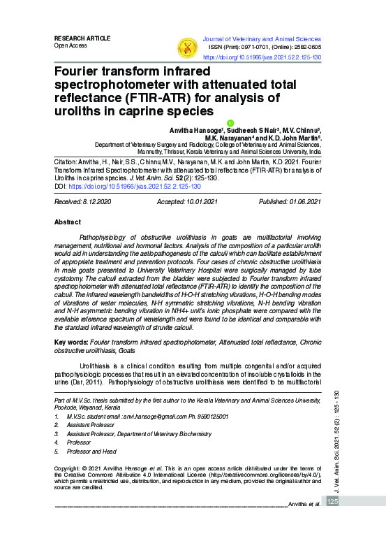 Pdf Fourier Transform Infrared Spectrophotometer With Attenuated