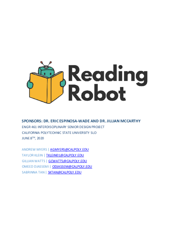 (PDF) Reading Robot