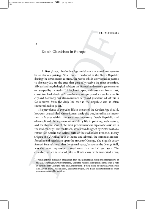(PDF) Dutch Classicism in Europe