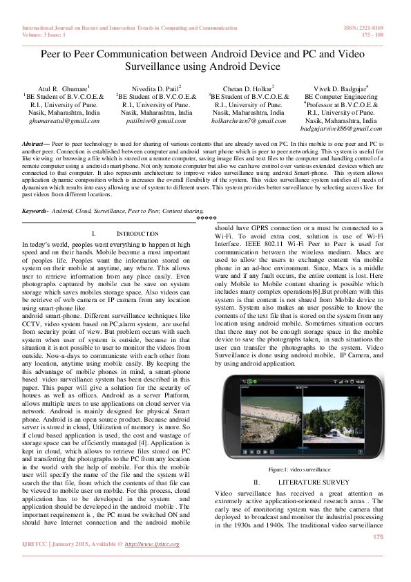 (PDF) Peer to Peer Communication between Android Device and PC and ...