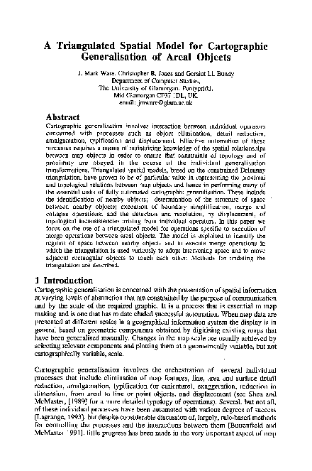 Pdf A Triangulated Spatial Model For Cartographic Generalisation Of