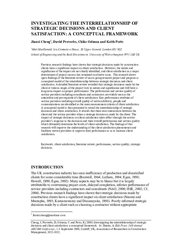 (PDF) Investigating the Interrelationship of Strategic Decisions and ...