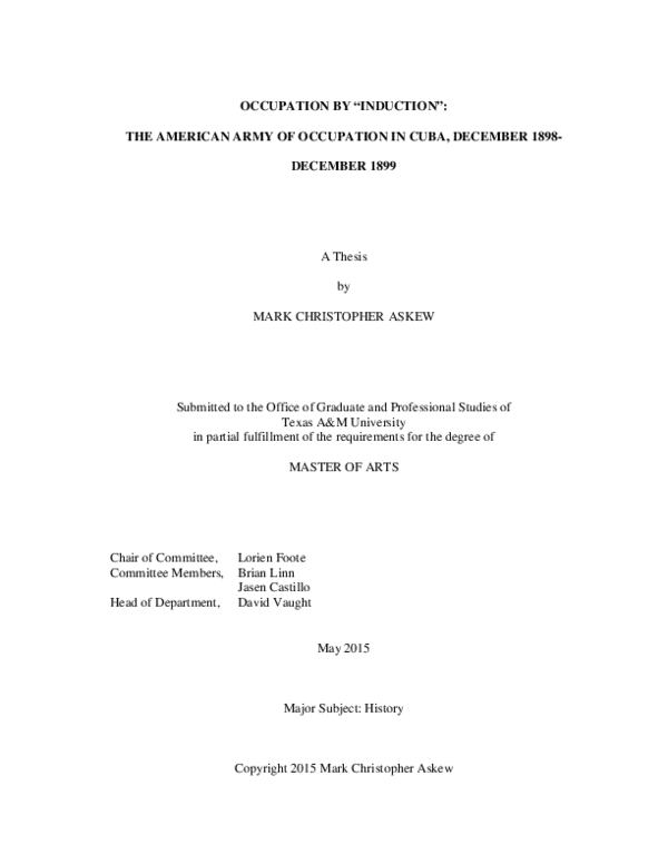 (PDF) Occupation by “induction”: The American Army of Occupation in ...