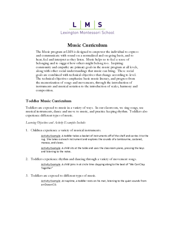(PDF) What is a music curriculum?