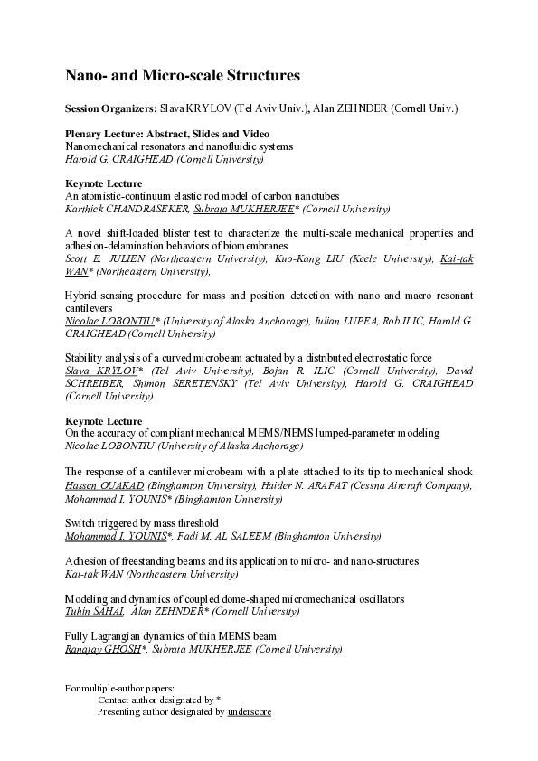 (PDF) Nano-and Micro-Scale Structures