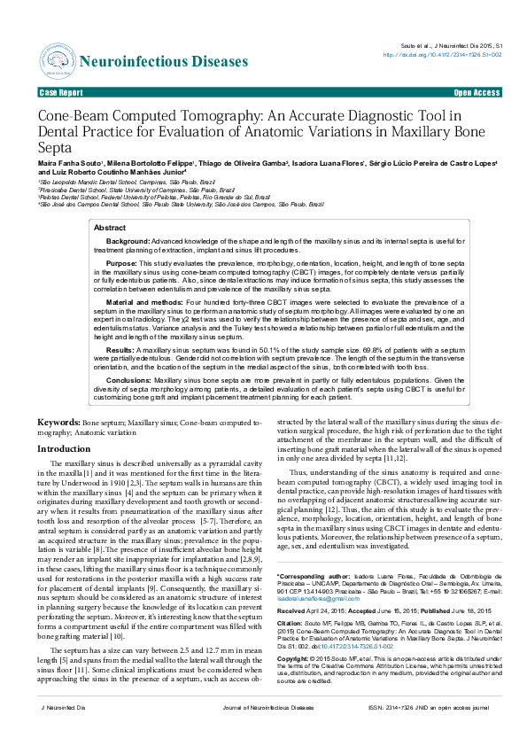 Pdf Cone Beam Computed Tomography An Accurate Diagnostic Tool In Dental Practice For