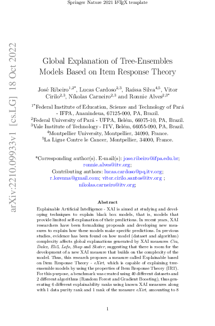(PDF) Global Explanation of Tree-Ensembles Models Based on Item ...