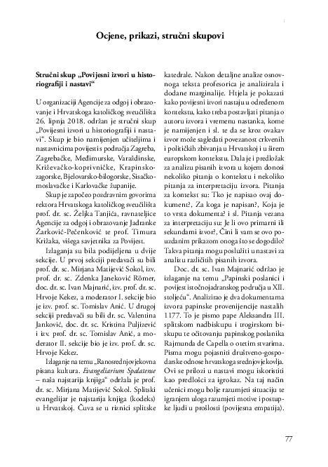 (PDF) Ocjene, prikazi, stručni skupovi