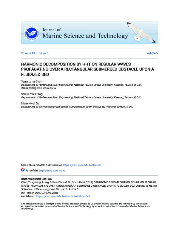 (PDF) Harmonic Decomposition by HHT on Regular Waves Propagating Over a Rectangular Submerged ...