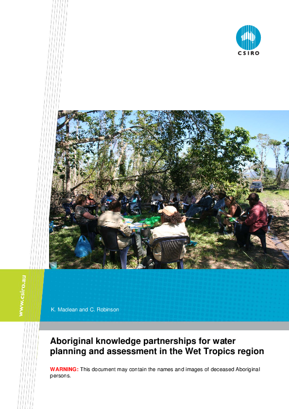 (PDF) Aboriginal knowledge partnerships for water planning and ...