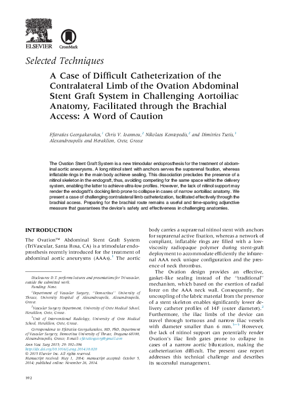 (PDF) A case of difficult catheterization of the contralateral limb of ...