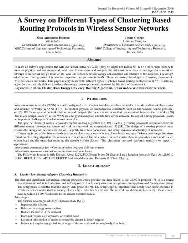 A Survey On Different Types Of Clustering Based Routing Protocols In Wireless Sensor Networks