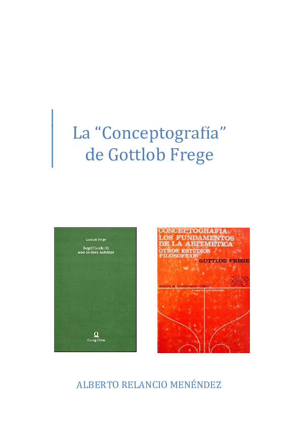 (PDF) La "Conceptografía" de Gottlob Frege