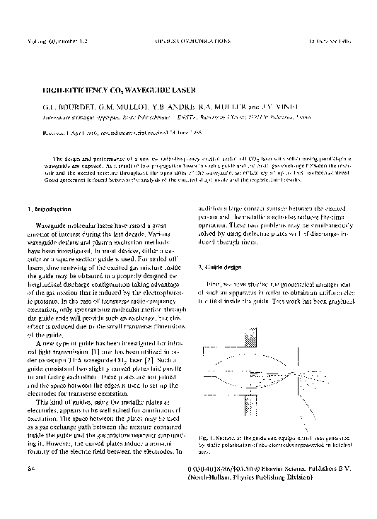 (PDF) High-efficiency CO2 waveguide laser | Yves-Bernard André ...