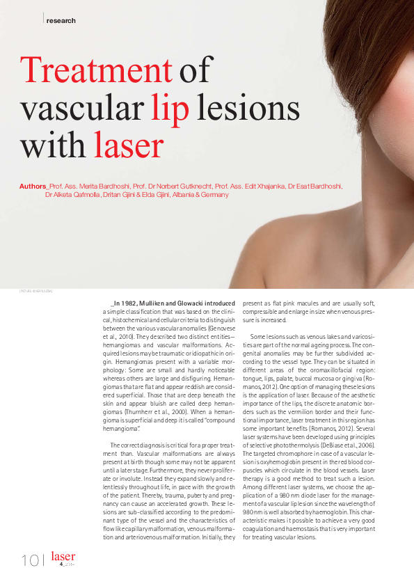 (PDF) Treatment of vascular lip lesions with laser