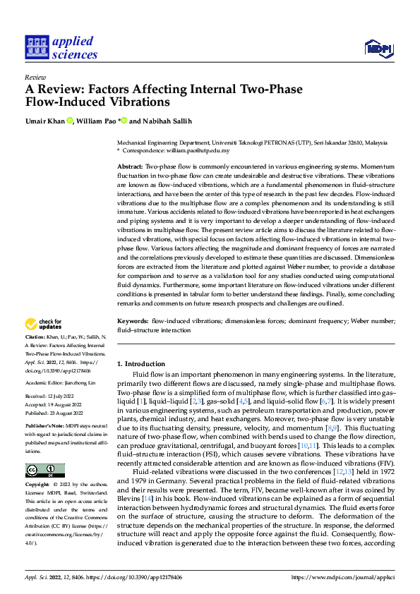 (PDF) A Review: Factors Affecting Internal Two-Phase Flow-Induced ...