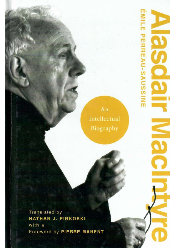 (PDF) Alasdair Mac Intyre Una biografia intelectual Prefacio de Pierre ...