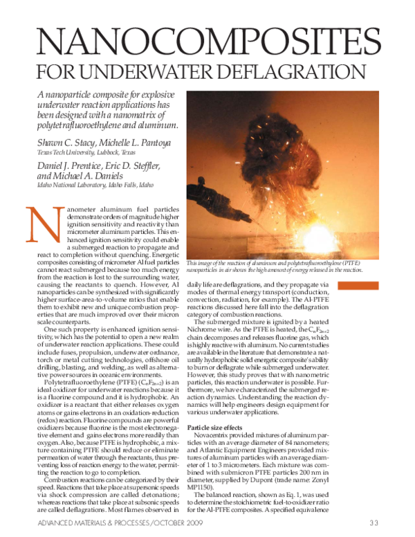 (PDF) A nanoparticle composite for explosive underwater reaction ...