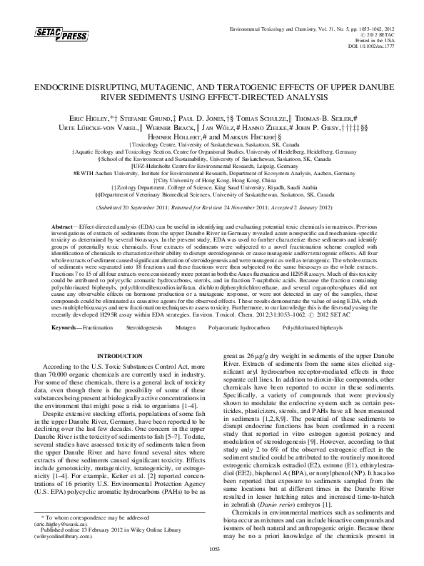 (PDF) Endocrine disrupting, mutagenic, and teratogenic effects of upper ...