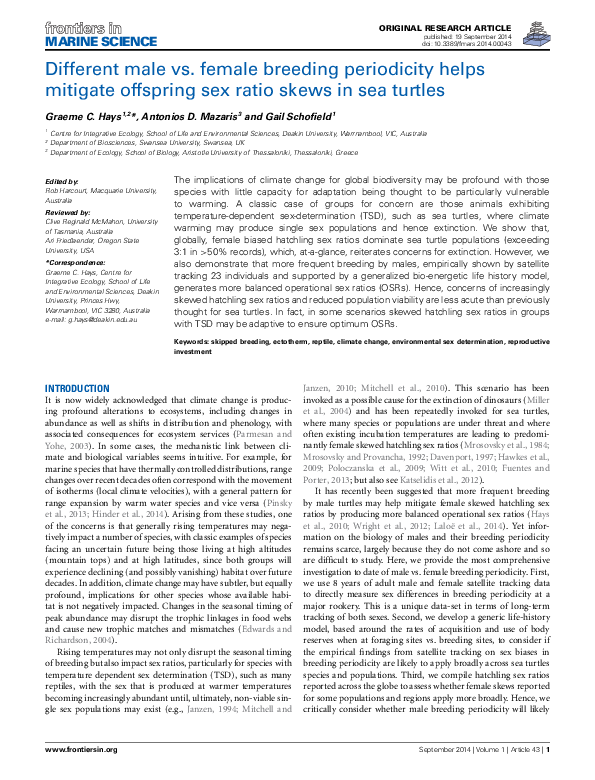 (PDF) Different male vs. female breeding periodicity helps mitigate ...