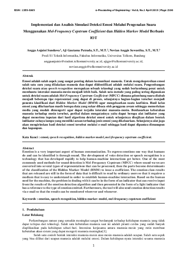 (PDF) Implementasi dan Analisis Simulasi Deteksi Emosi Melalui ...