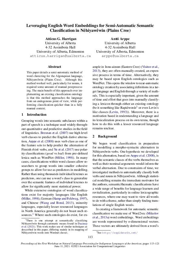 (PDF) Leveraging English Word Embeddings for Semi-Automatic Semantic Classification in ...