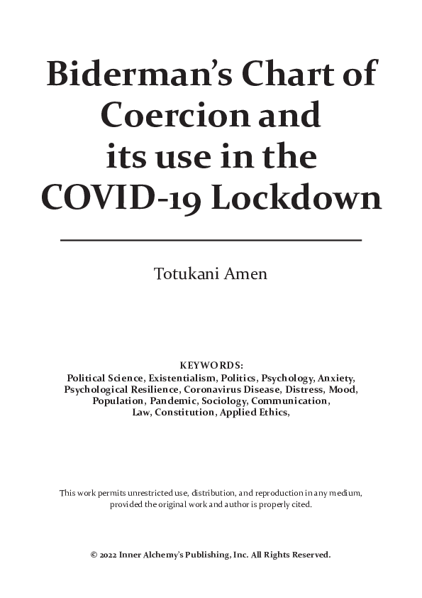 (PDF) Biderman's Chart of Coercion and its use in the COVID-19 Lockdown