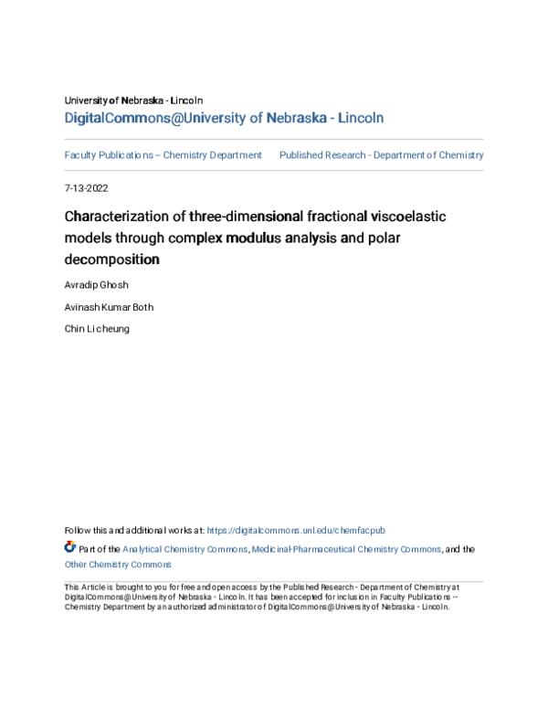 (PDF) Characterization of three-dimensional fractional viscoelastic ...