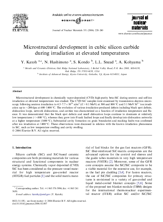 (PDF) Microstructural development in cubic silicon carbide during ...