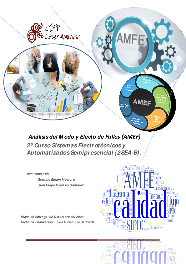 (PDF) Análisis del Modo y Efecto de Fallos (AMEF)