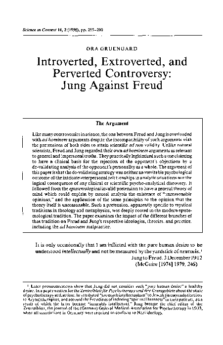 (PDF) Introverted, Extroverted, and Perverted Controversy: Jung Against ...