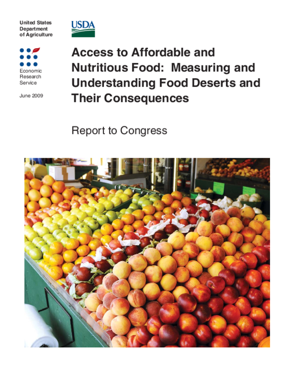 (PDF) Access to Affordable and Nutritious Food: Measuring and ...