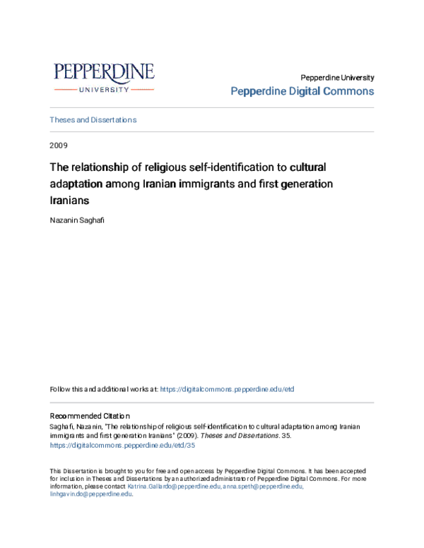 (PDF) The relationship of religious self-identification to cultural ...