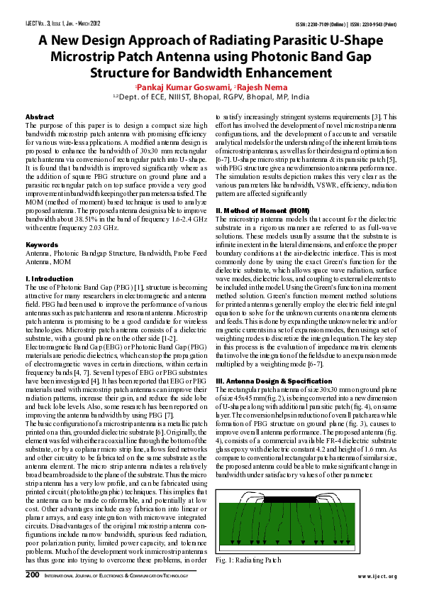 (PDF) A New Design Approach of Radiating Parasitic U-Shape Microstrip Patch Antenna using ...
