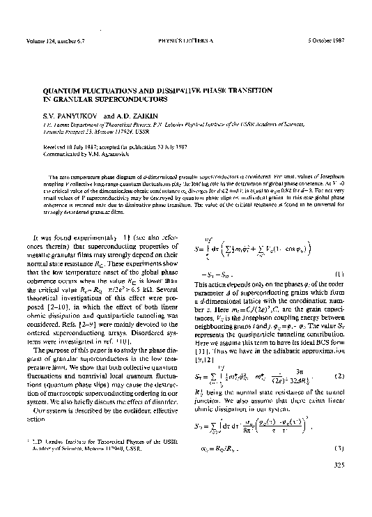 (PDF) Quantum fluctuations and dissipative phase transition in one-dimensional Josephson ...