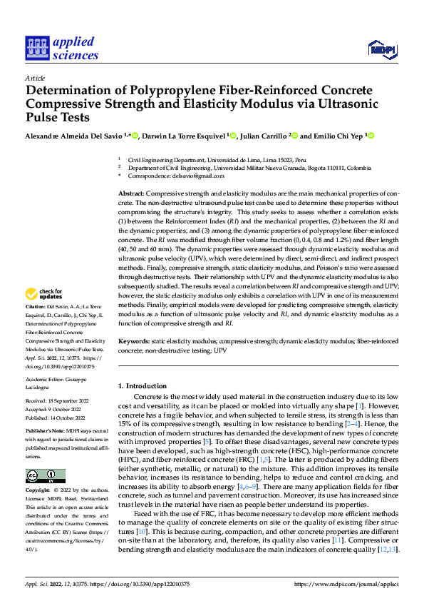 (PDF) Determination of Polypropylene Fiber-Reinforced Concrete ...
