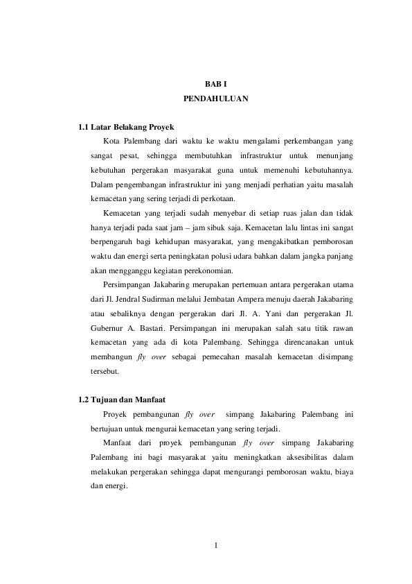 (PDF) Perencanaan Fly Over Simpang Jakabaring Palembang Sumatera Selatan