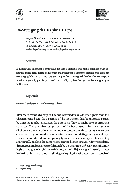 (PDF) Restringing the Daphne Harp