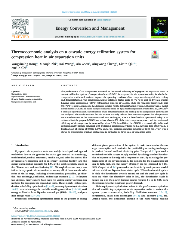 (PDF) Thermoeconomic analysis on a cascade energy utilization system ...