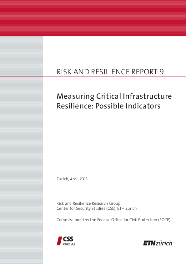 (PDF) Measuring Critical Infrastructure Resilience: Possible Indicators