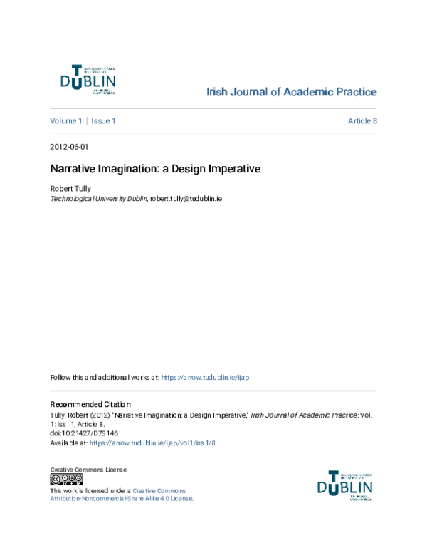 (PDF) Narrative Imagination: a Design Imperative | Robert Tully ...